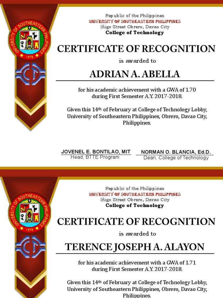 Deans Lister Btte | PDF | Academia | Universities And Colleges