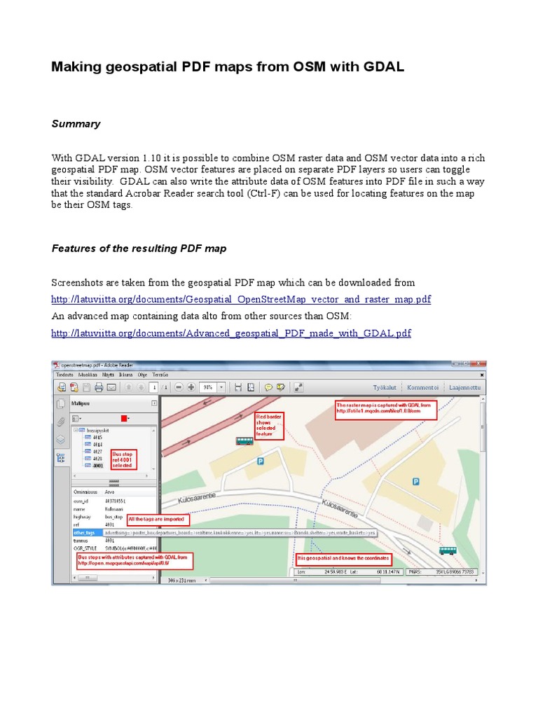 Geospatial PDF Maps From OSM With GDAL | PDF | Portable Document Format | Hyperlink