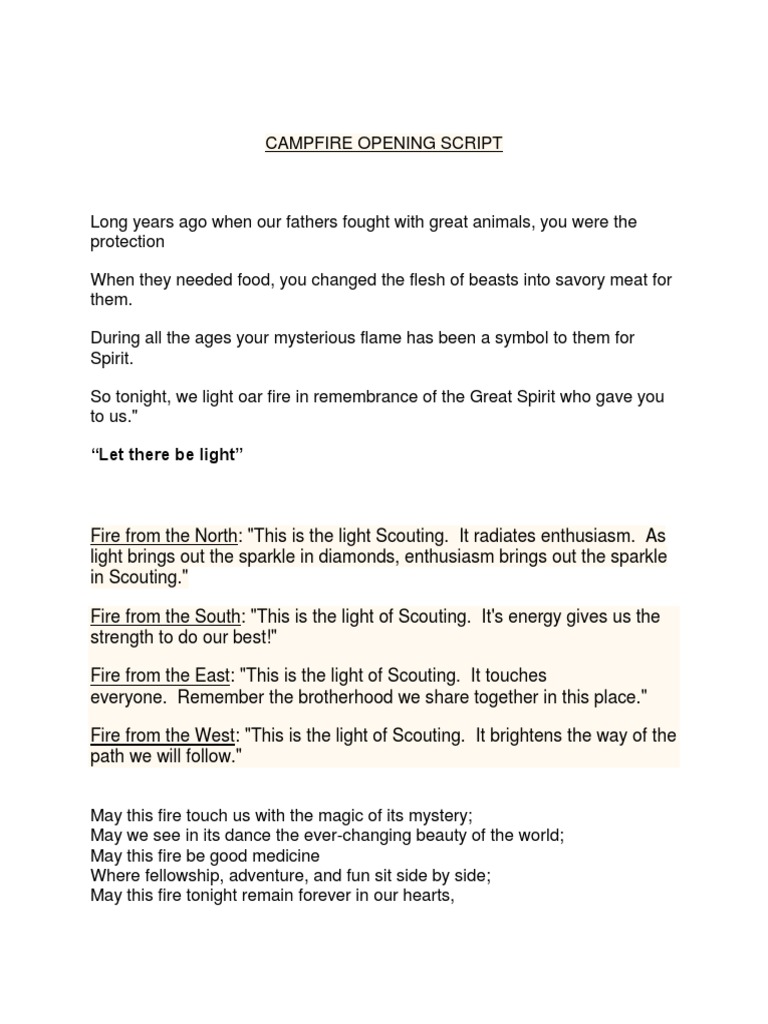 Campfire Script BSP | PDF