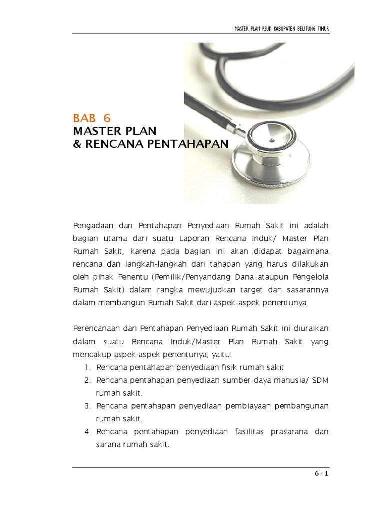 Bab 6 Masterplan Dan Rencana Pentahapan | PDF