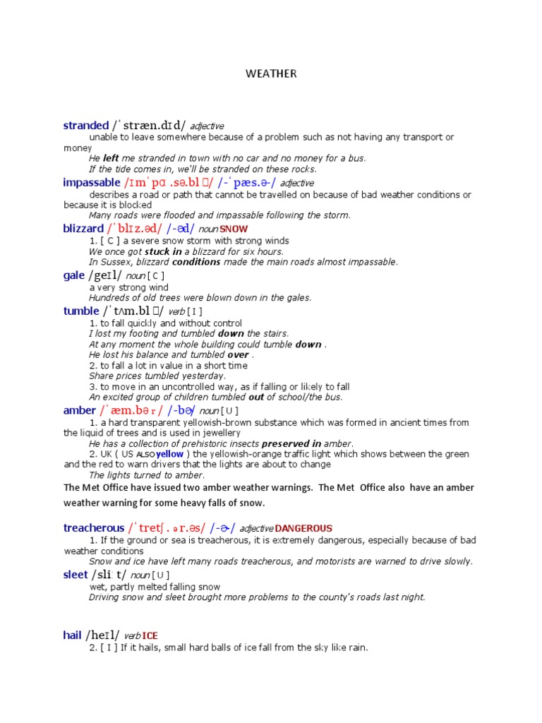 Weather Warnings: Understanding Key Terms Used in Meteorological ...