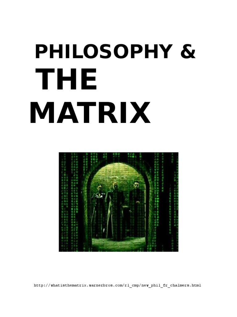Philosophy the Matrix | Cognitive Science | Psychology & Cognitive Science