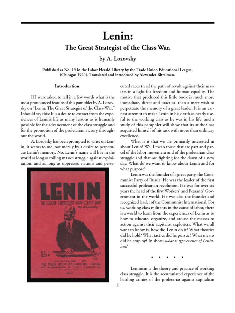 Was Lenin A Great Leader | PDF | Social Science