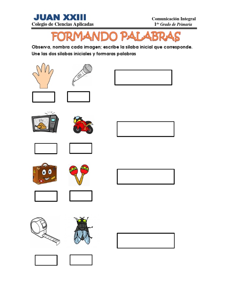 Uniendo Silabas | PDF