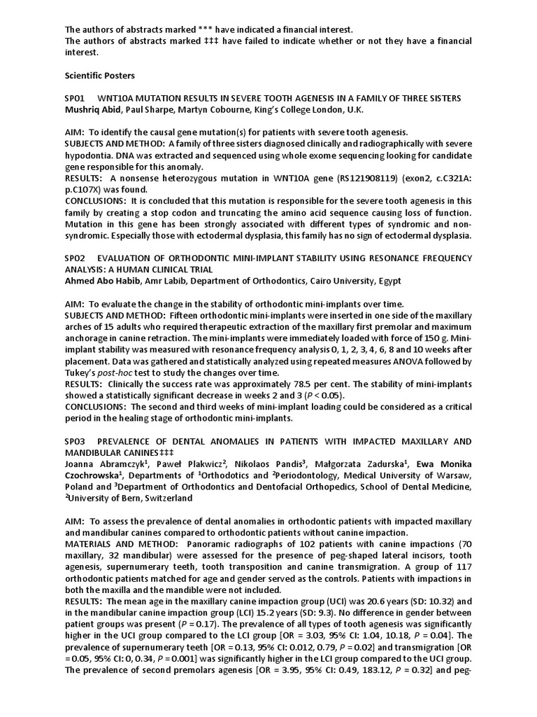 Scientific Posters v2 | PDF | Orthodontics | Composite Material