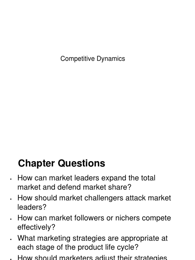 Competitive Dynamics | PDF | Strategic Management | Sales