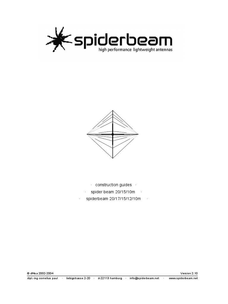 Spiderbeam Construction Guide English | PDF | Coaxial Cable | Antenna ...