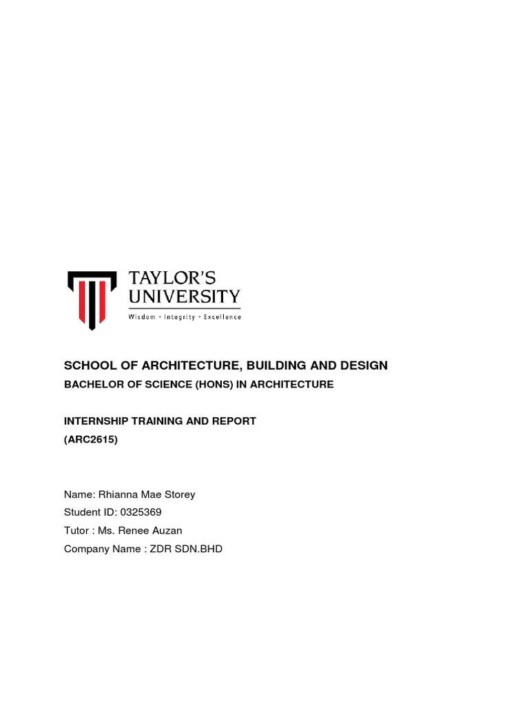 Internship Report | Download Free PDF | Malaysia | Architect