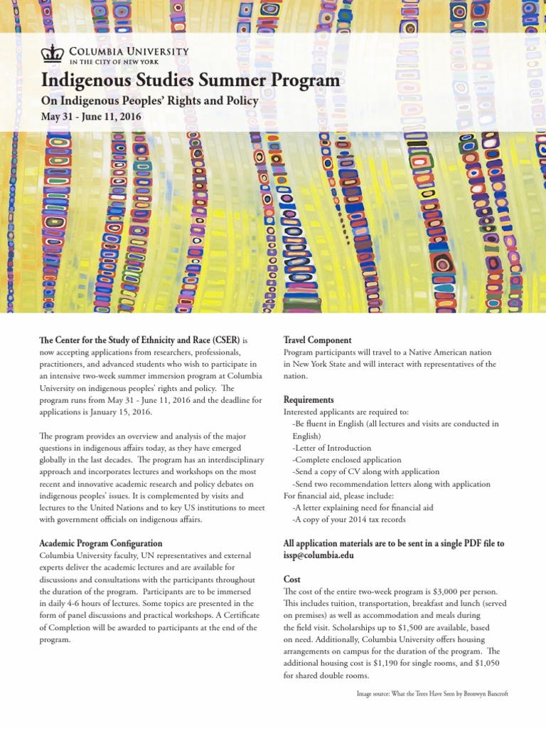 Indigenous Studies Summer Program: On Indigenous Peoples' Rights and ...