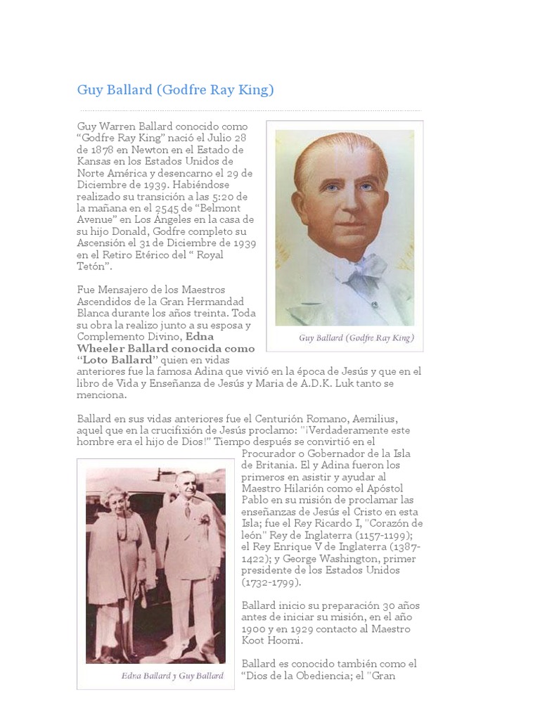 Guy Ballard | PDF | Maestro Ascendido | Traducciones