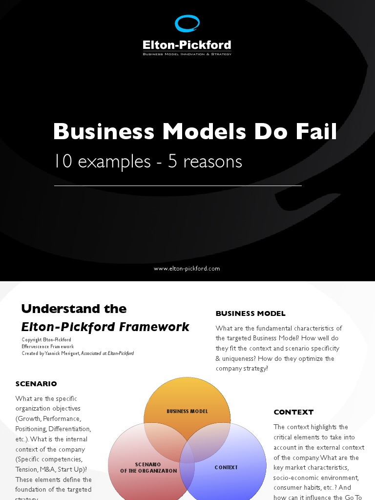 Failed Business Models Pdf Business Model Strategic Management