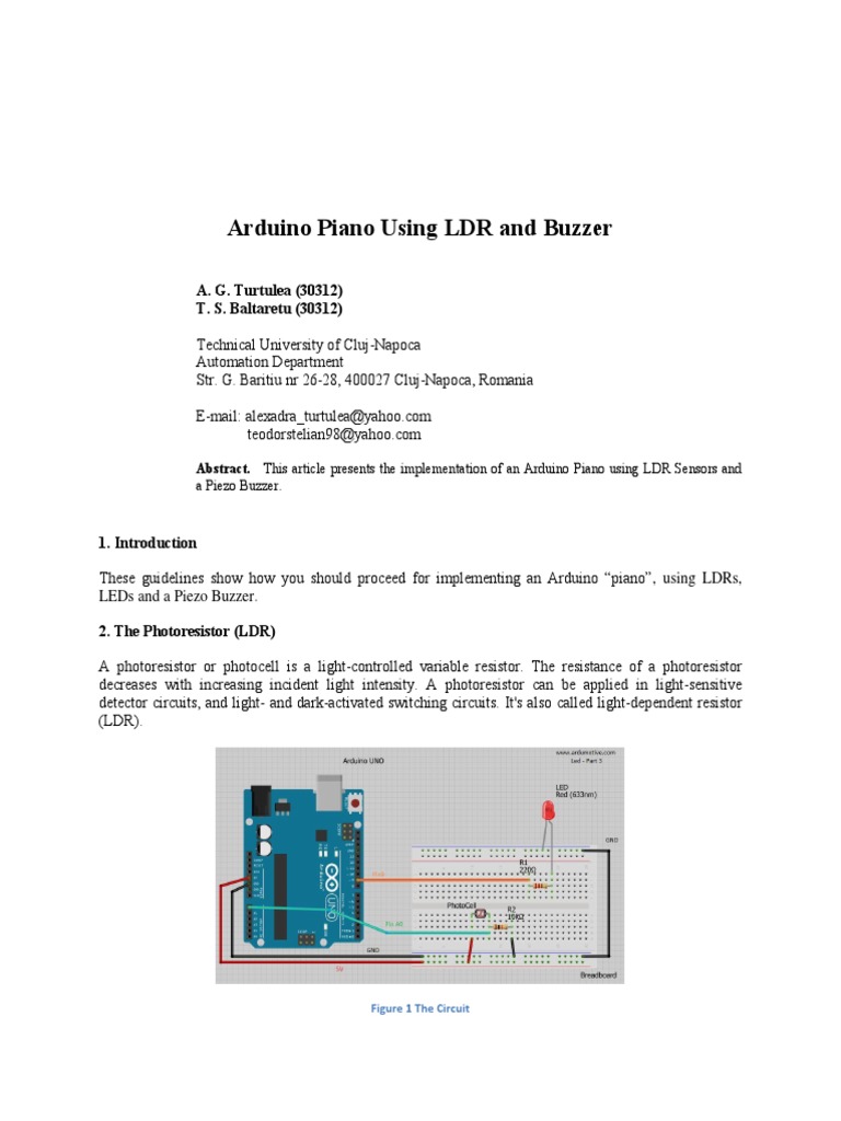 How To Make A Piano Using Arduino Uno | PDF | Piezoelectricity ...