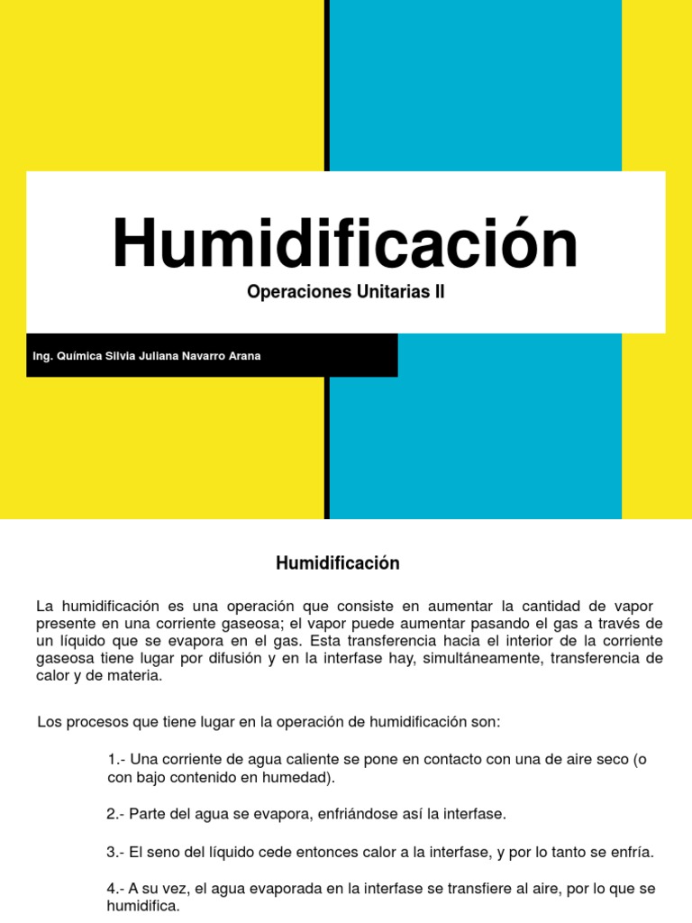 Humidificación y Psicrometría | Humedad | Presión