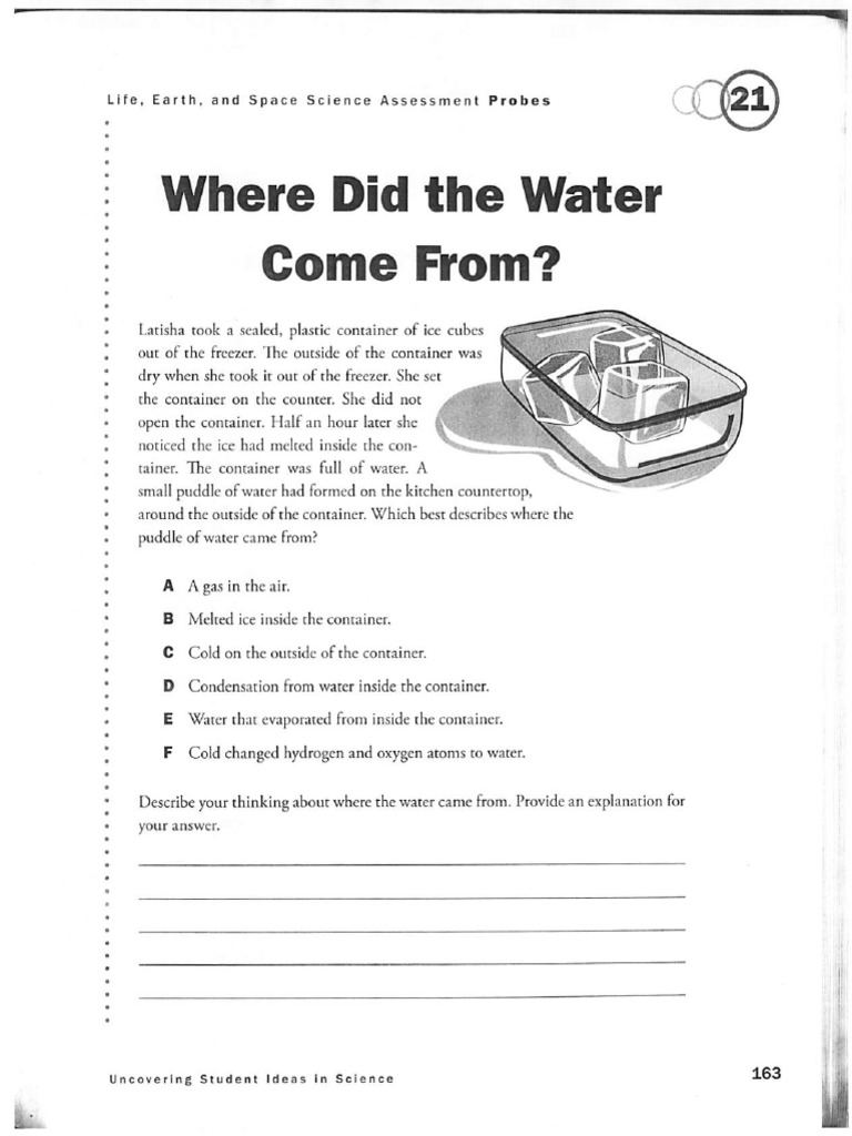 Science Probe-Where Did The Water Come From PDF | PDF