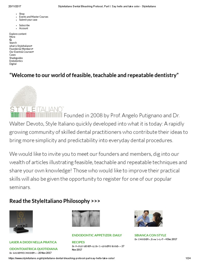 Styleitaliano Dental Bleaching Protocol, Part I - Say Hello and Take ...
