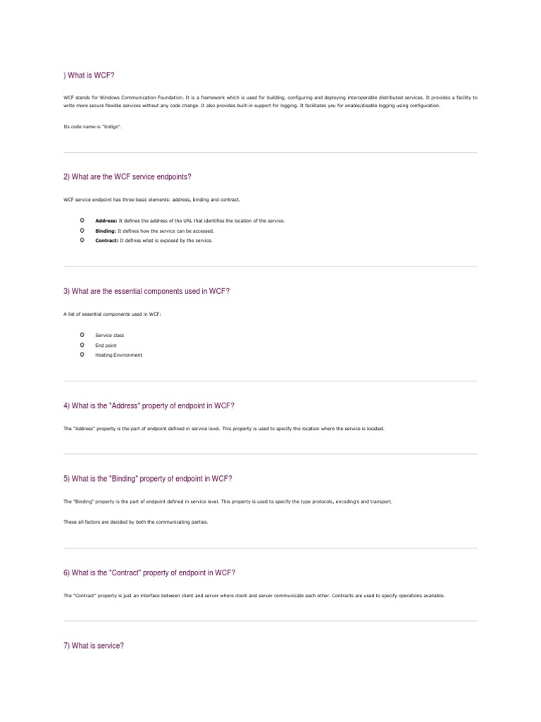 What Is WCF | PDF | Windows Communication Foundation | Hypertext Transfer Protocol