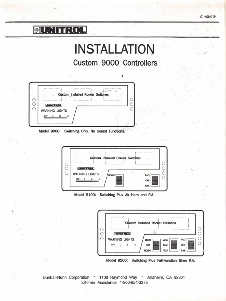 Unitrol Omega 9000 Installation Instructions | PDF | Electrical ...