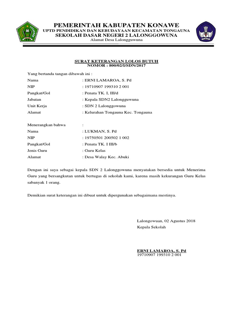 Surat Keterangan Lolos Butuh | PDF Surat Keterangan Lolos Butuh | PDF