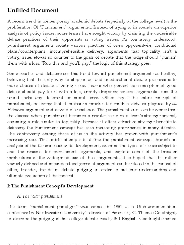 The Punishment Theory - Illegitimate Styles and Theories As Voting ...