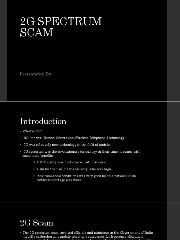 2G Spectrum Scam: Presentation By | PDF | Government | Business