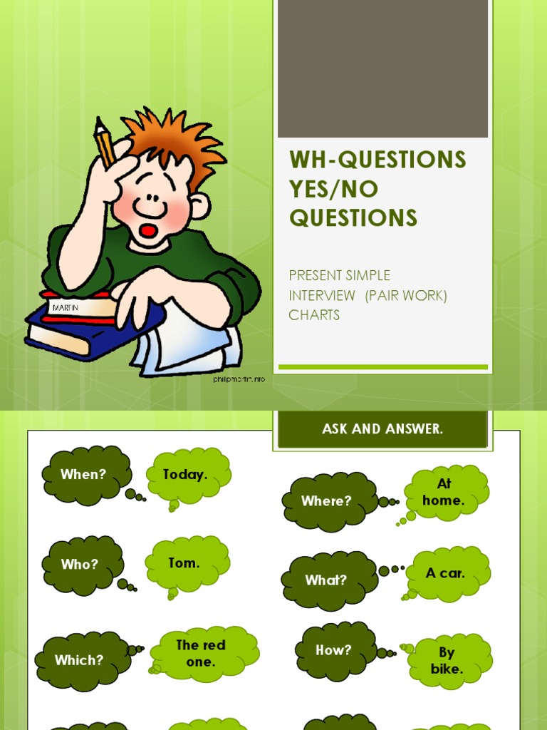 Wh-Questions Yes/No Questions: Present Simple Interview (Pair Work) Charts | PDF