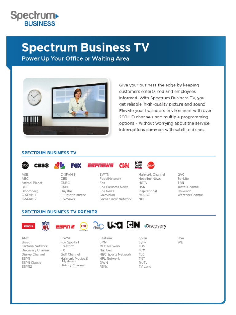 Spectrum Business Channel Lineup | PDF | Hbos | Media Industry