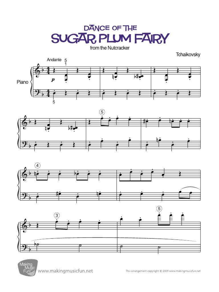 Sugar Plum Fairy Piano | PDF