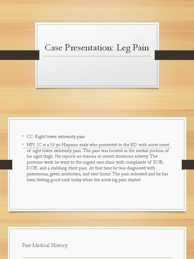 DVT and PE Case Study | PDF | Medicine | Medical Specialties