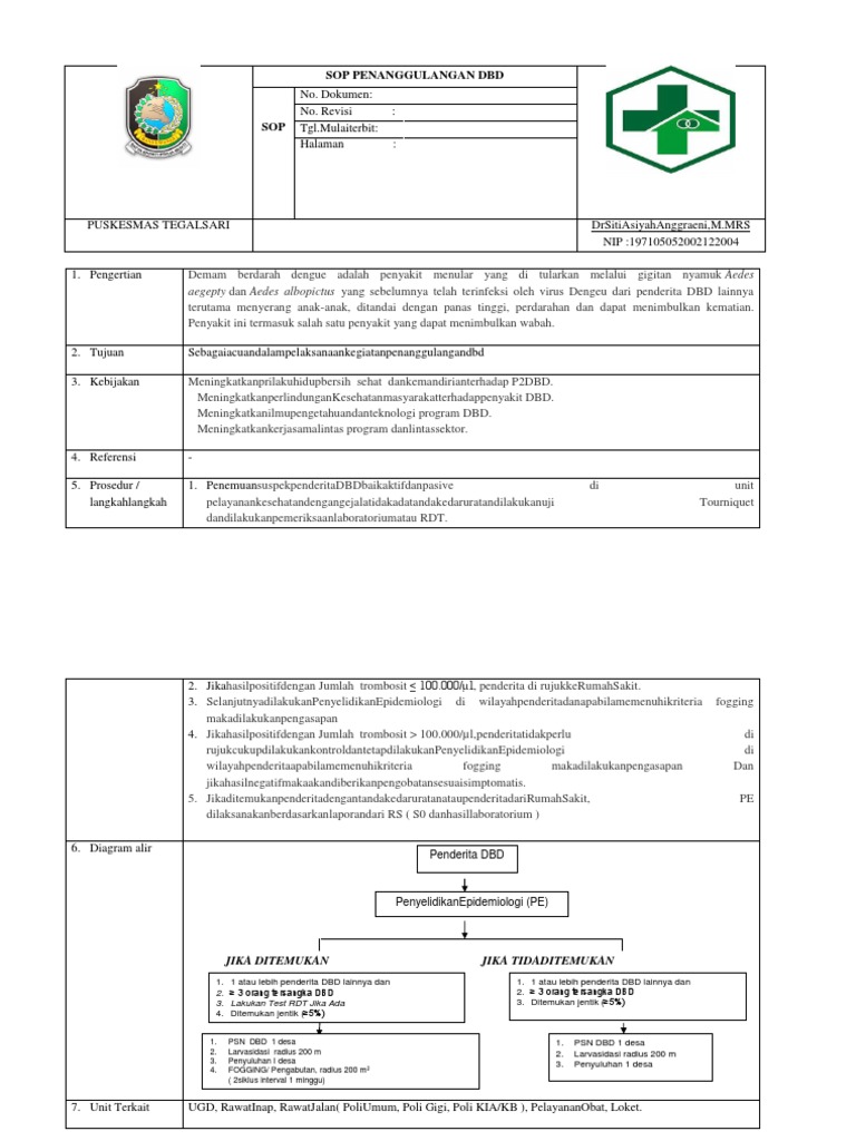 SOP Penanganan DBD | PDF
