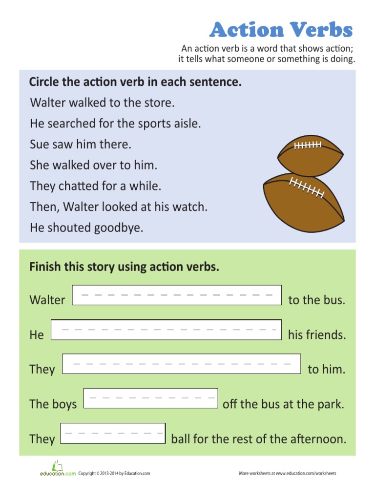 Action Verb Exercise | PDF