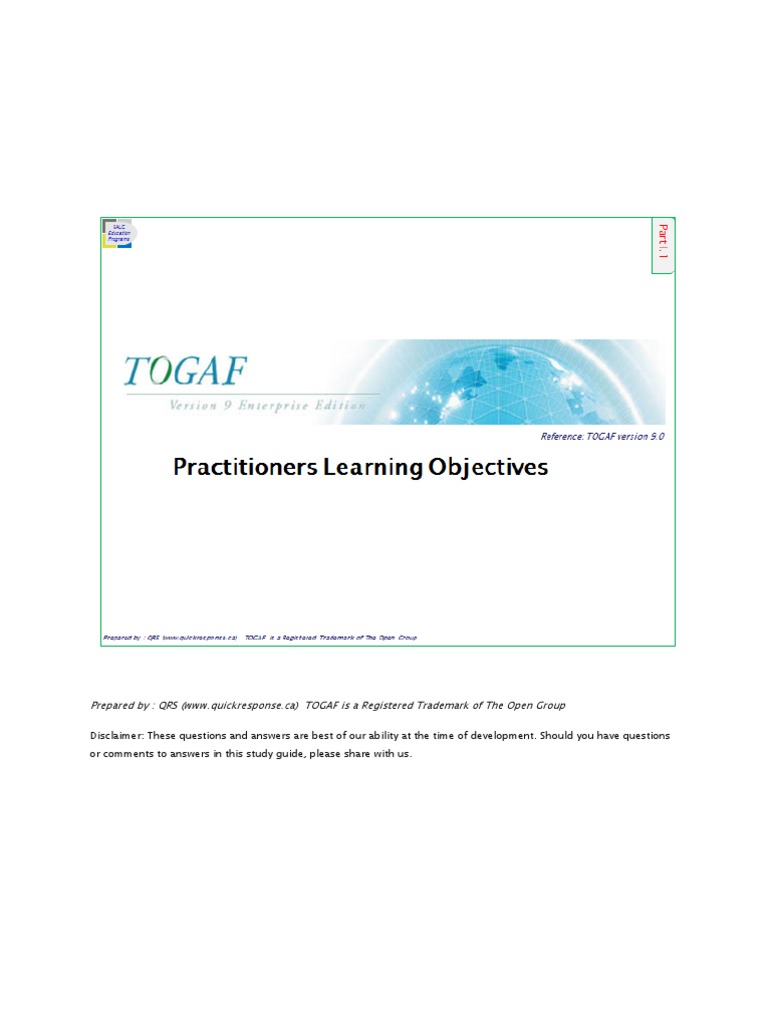 TOGAF 8 Overview and Guidelines | PDF | Enterprise Architecture ...
