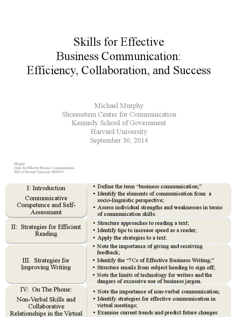 Effective Business Communication Skills | PDF | Communication | Linguistics