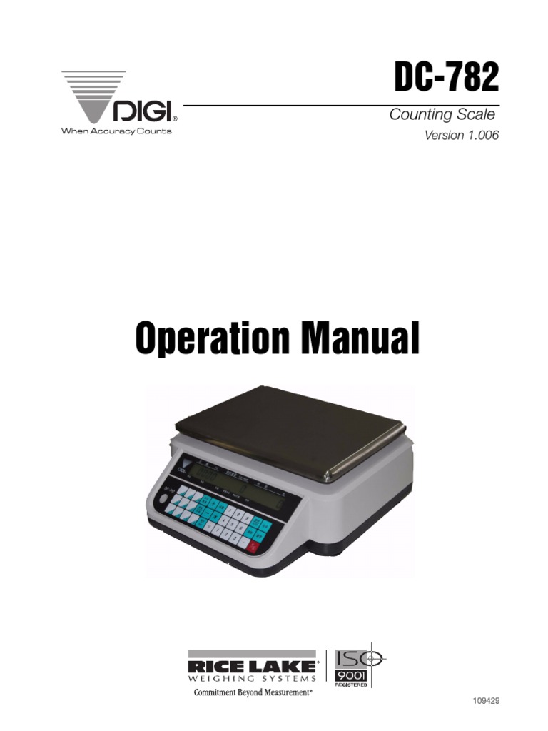 (Balance) Digi DC-782-Manual PDF | PDF | Bit Rate | Calibration