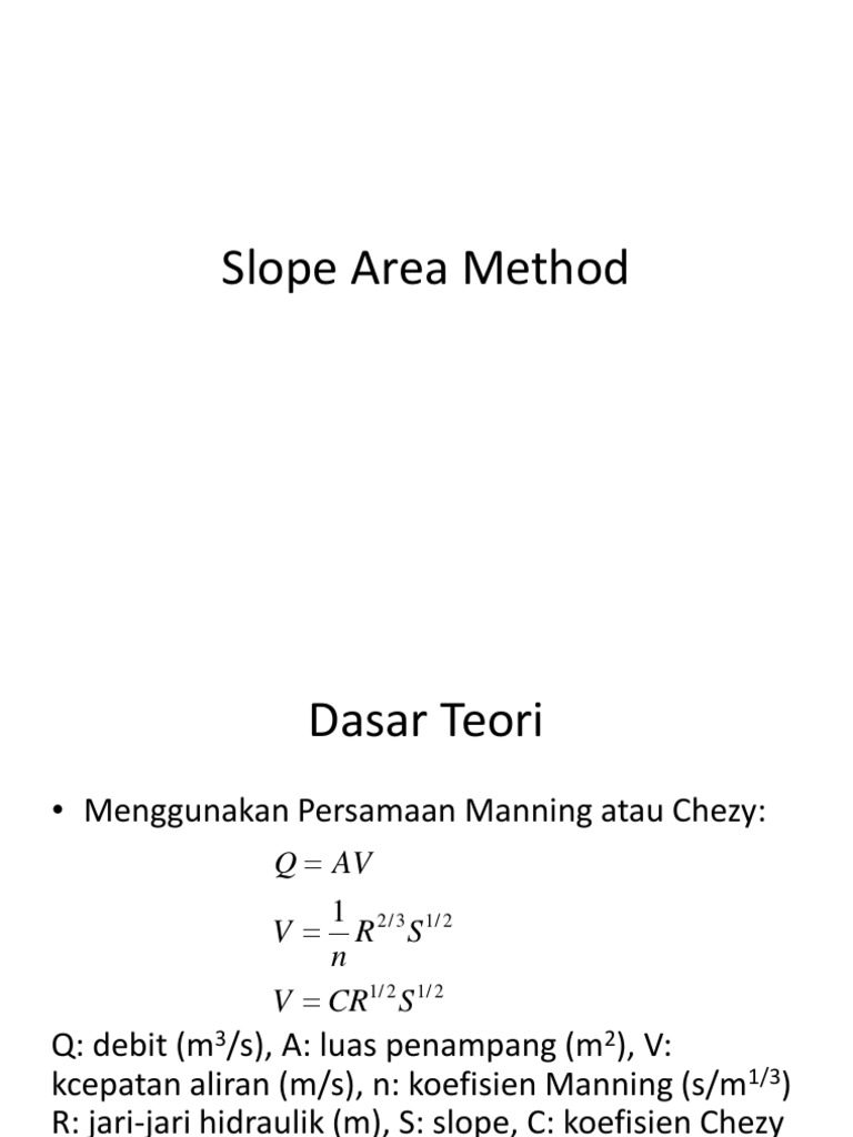Slope Area Method | PDF