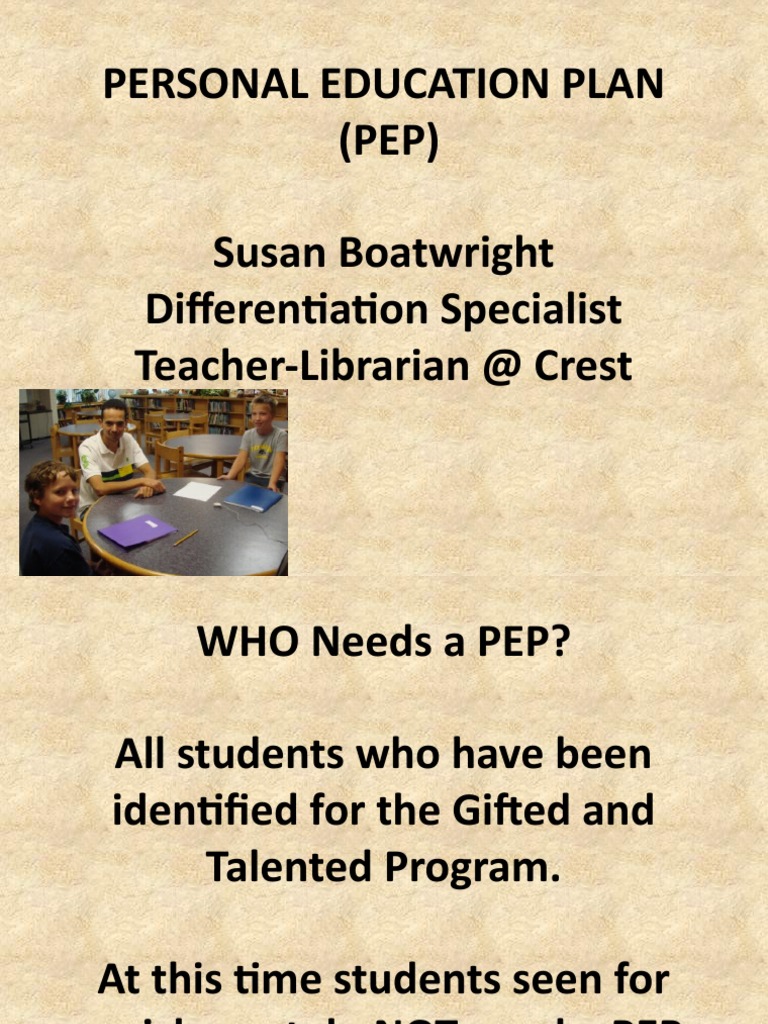 Personal Education Plan Overview | PDF | Wellness