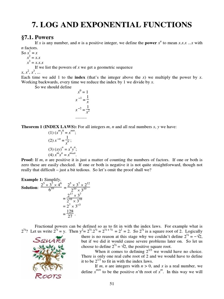 CHAP07 Logs and Exponentials | PDF | Logarithm | Decibel
