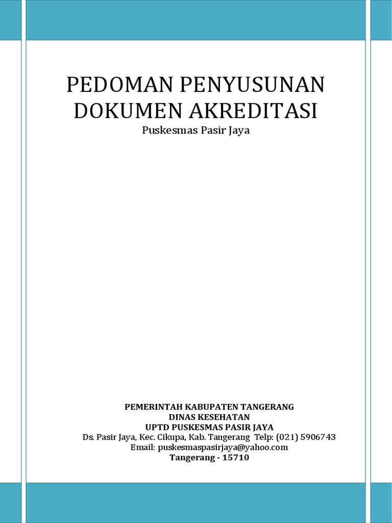 Cover Pedoman Penyusunan Dokumen Akreditasi | PDF