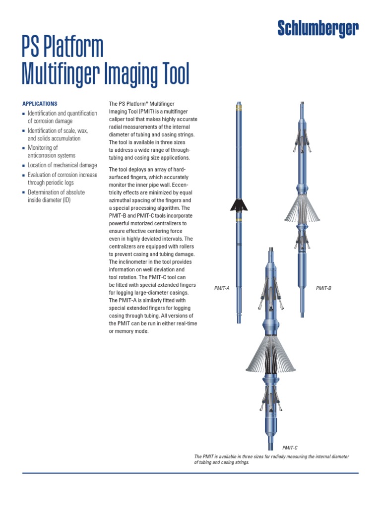 Ps Platform Multifinger Imaging Tool Ps | PDF | Pipe (Fluid Conveyance ...
