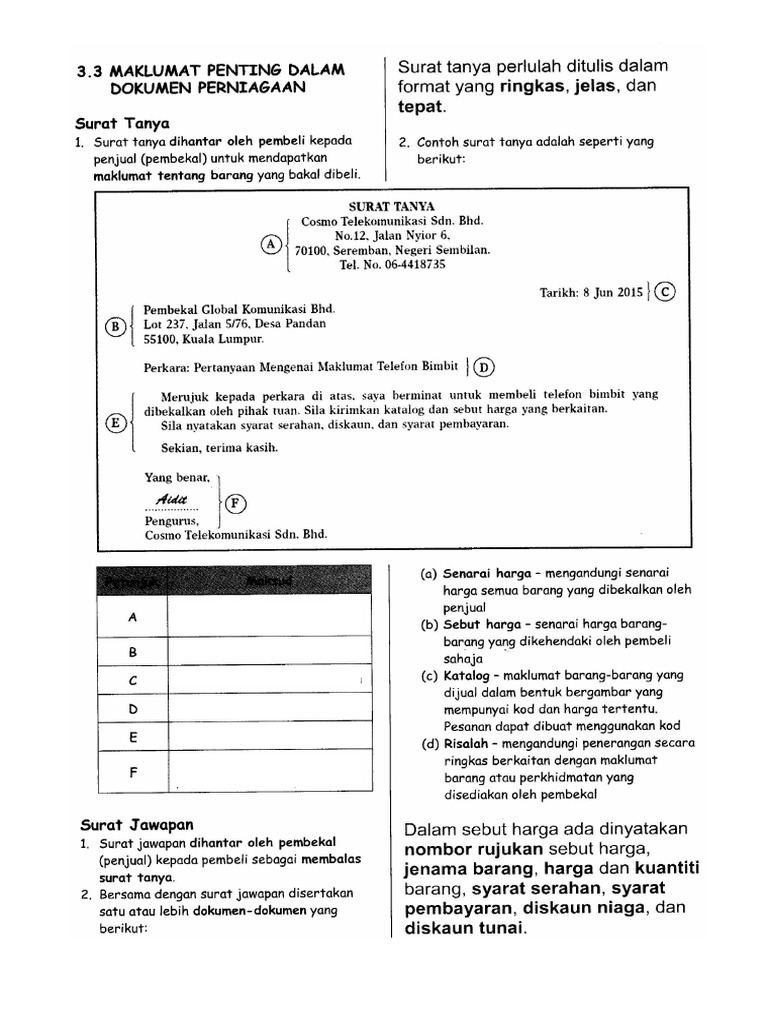 Dokumen Perniagaan Print | PDF