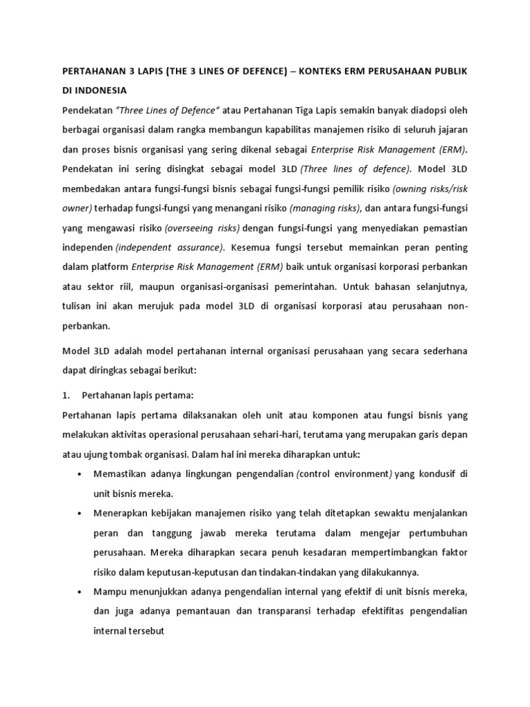 Model Pertahanan 3 Lapis - IIA - Indonesia | PDF