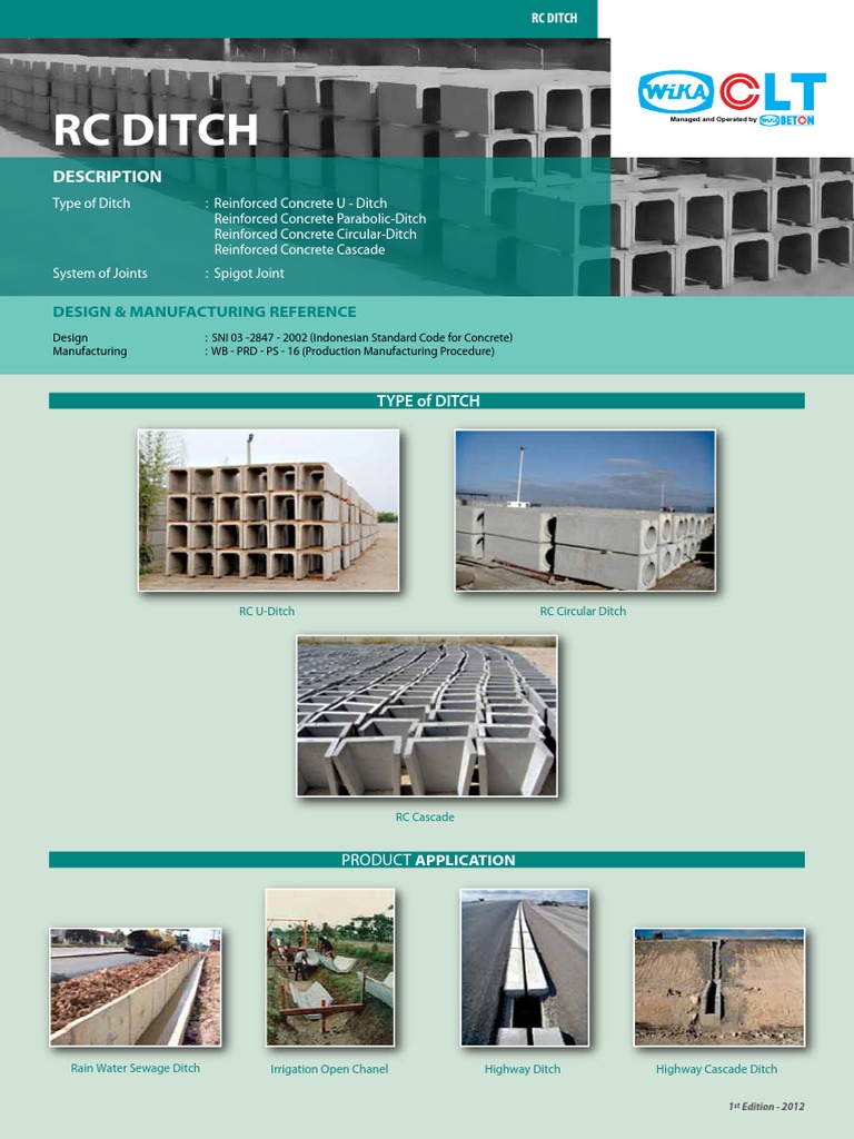 7.RC Ditch | PDF | Reinforced Concrete | Composite Material