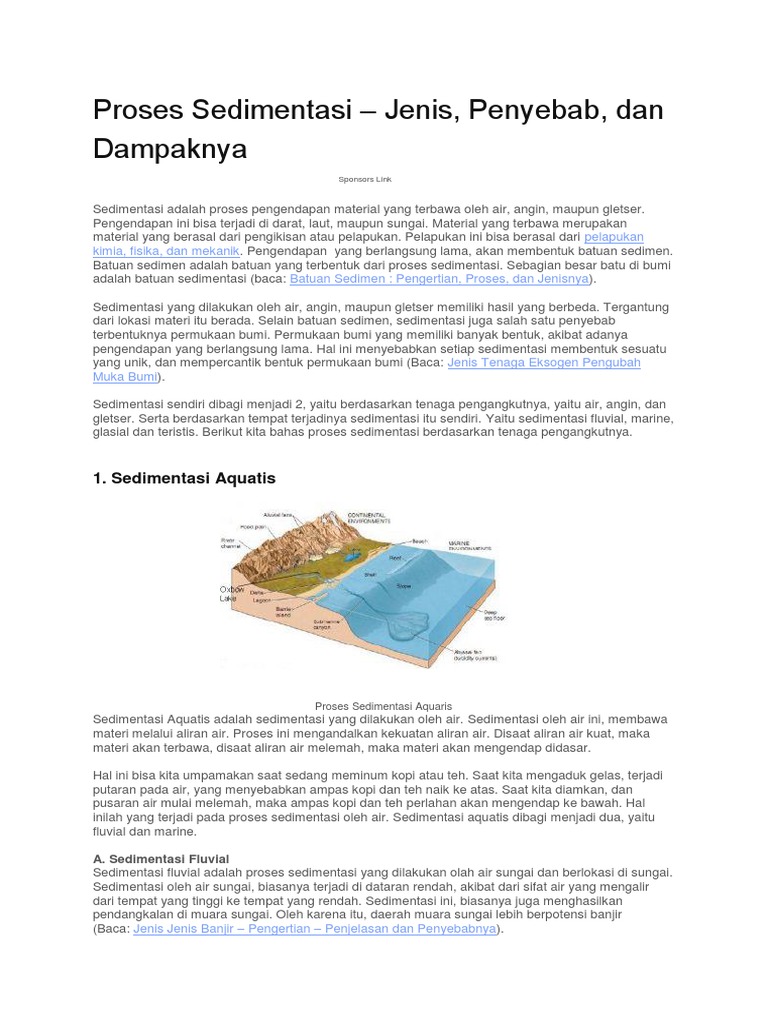 Proses Sedimentasi | PDF | Sains & Matematika