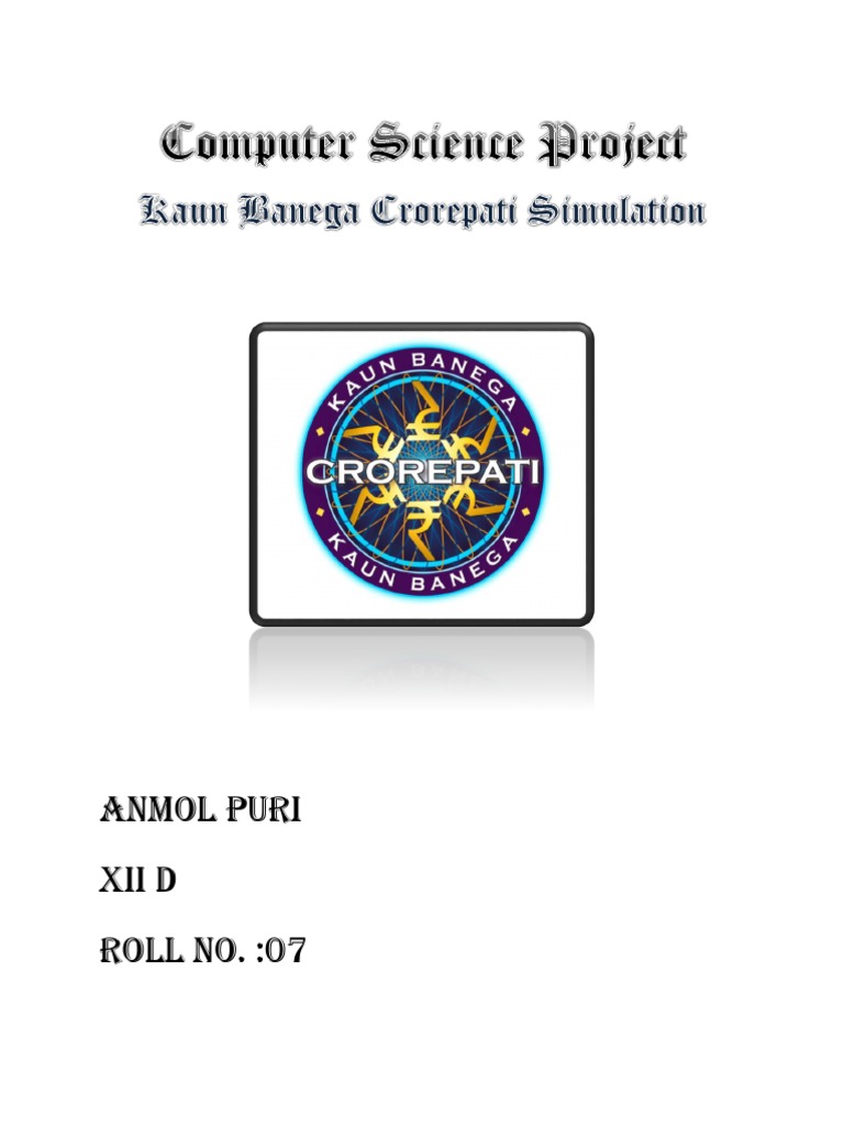 Anmol Puri Xii D Roll No.:07 | PDF | Computer Programming | Software