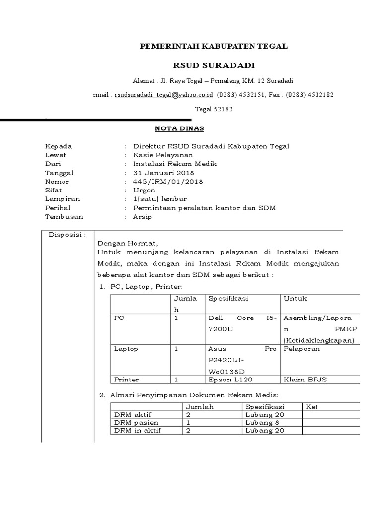 Blanko Nota Dinas Baru | PDF