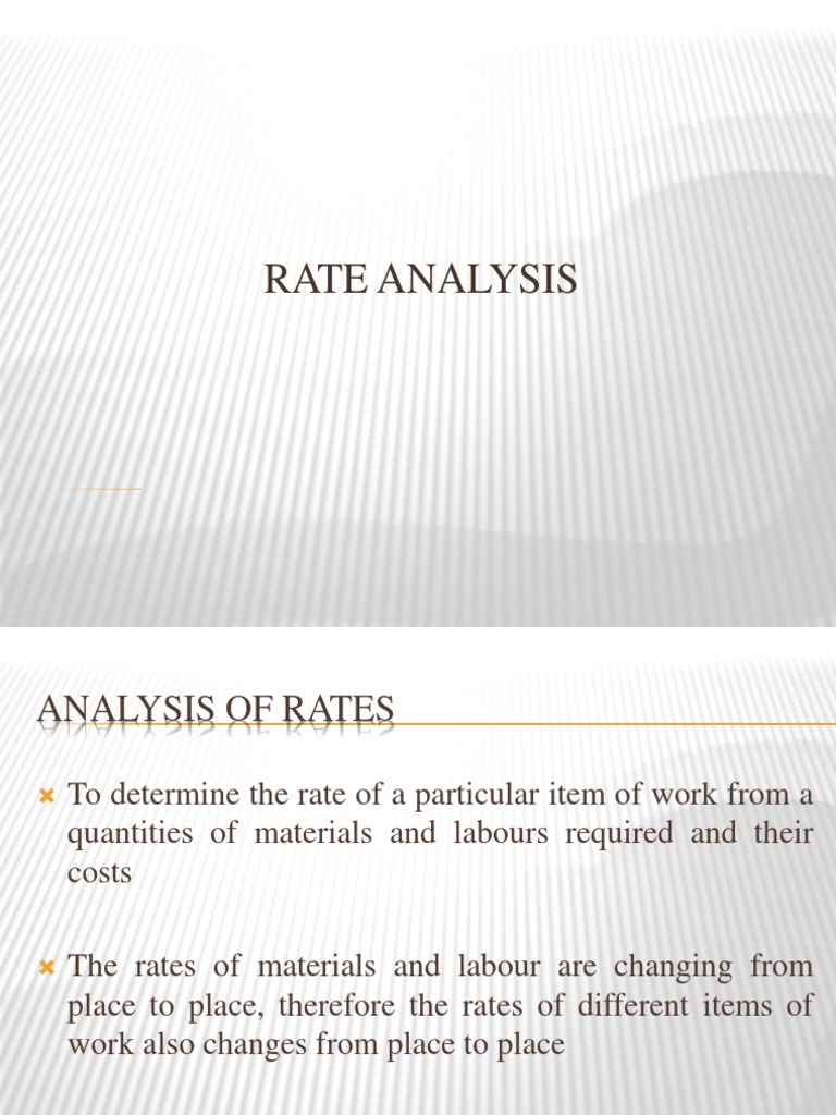Rate Analysis | PDF | Mortar (Masonry) | Labour Economics