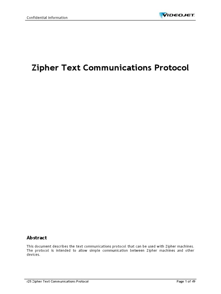 Zipher Text Protocol Guide | PDF | Port (Computer Networking ...