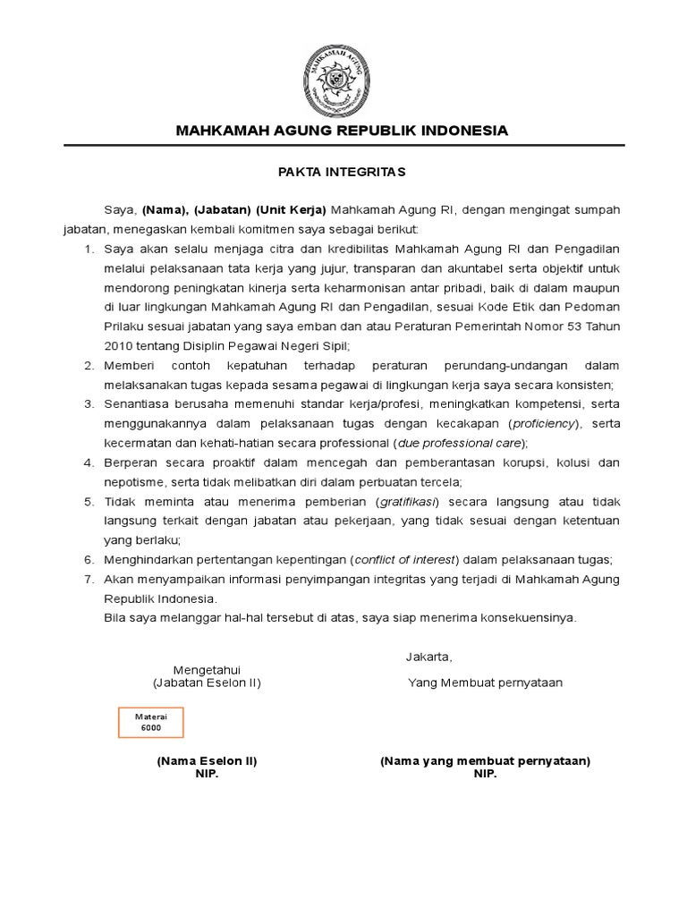 Contoh Fakta Integrity | PDF