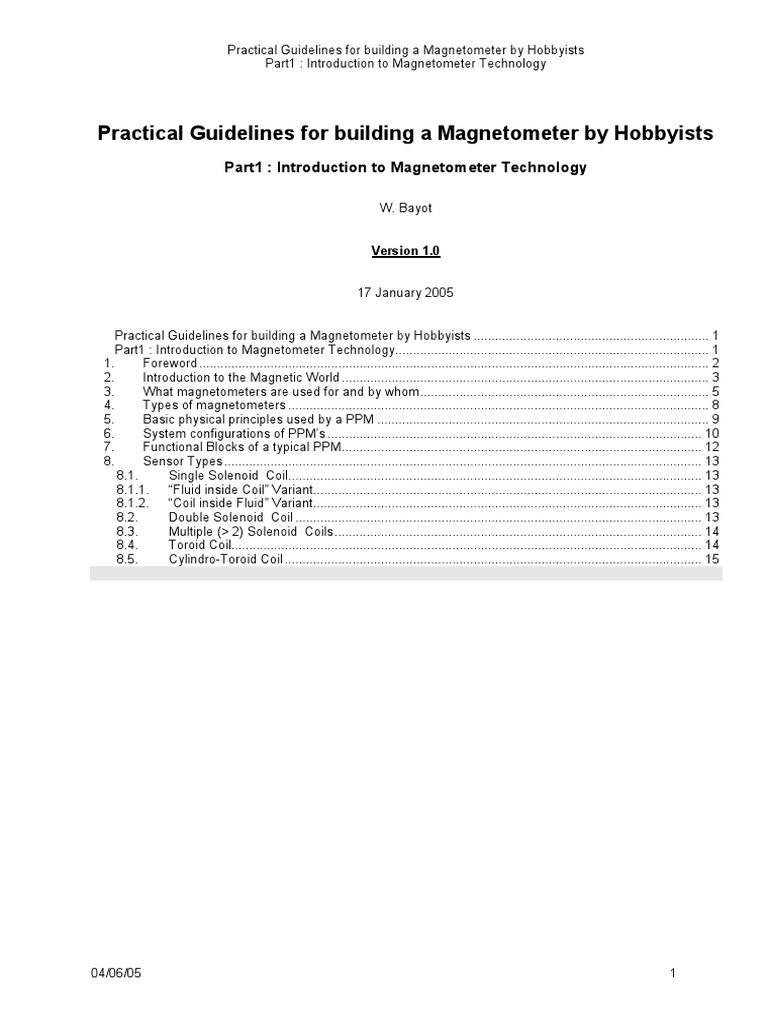 Introduction To Magnetometer Technology | PDF | Magnetometer | Earth's ...