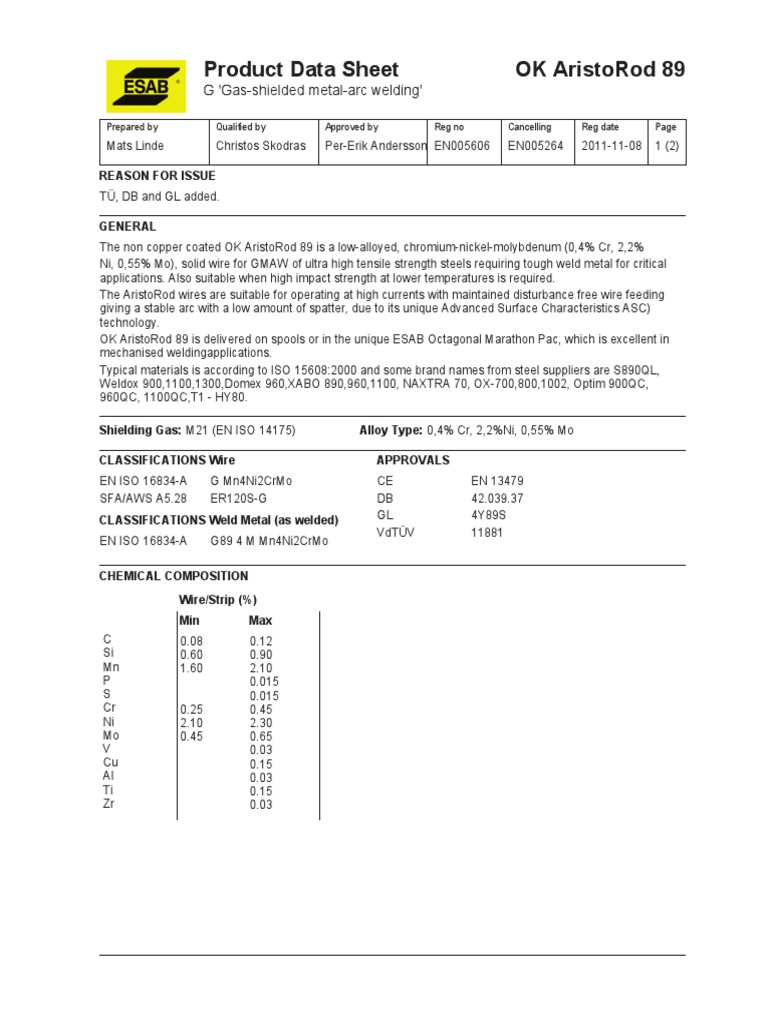 89 Aristorod Rev4 ER120S G | PDF | Welding | Construction