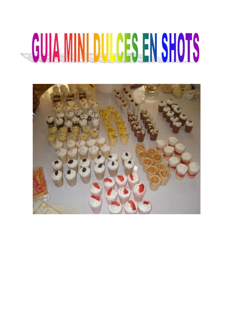 Mini Dulces en Shots | PDF | Chocolate | Crema